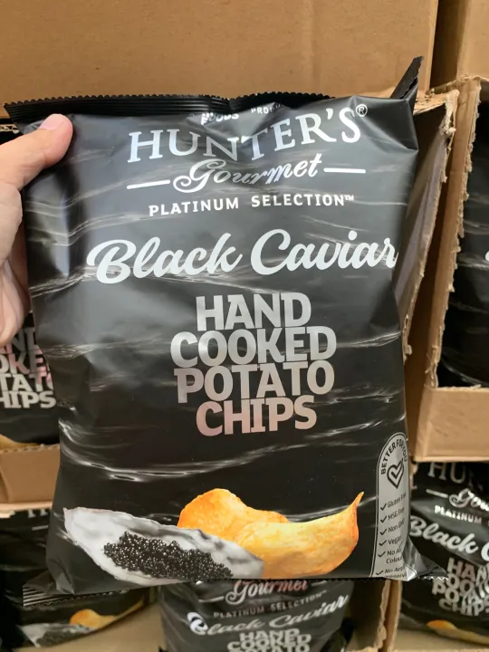 Hunters Gourmet Black Caviar Potato Chips 125g | Lazada PH