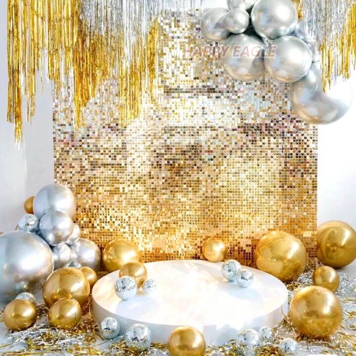 2 Meters Square Rain Silk foil curtain Party Decorations Tinsel Curtain ...