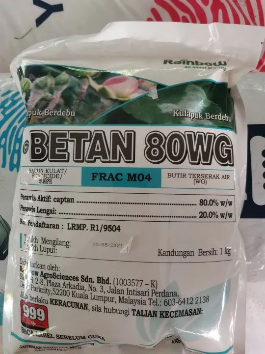 1KG Betan 80WG / Captan 80% / Racun kulat/fungicide /kelapuk debu ...