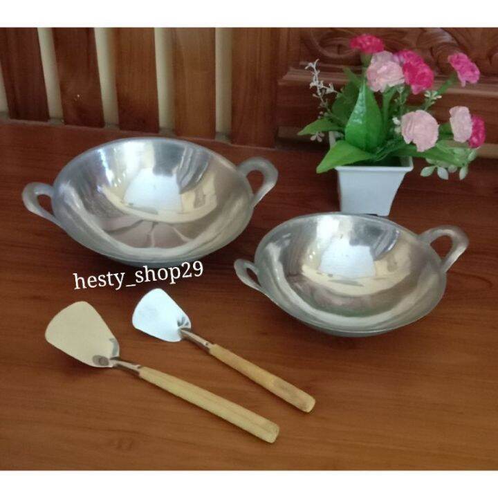 Wajan Mini Set Spatula Sutil Wajan Cetakan Serabi Kue Ape | Lazada ...