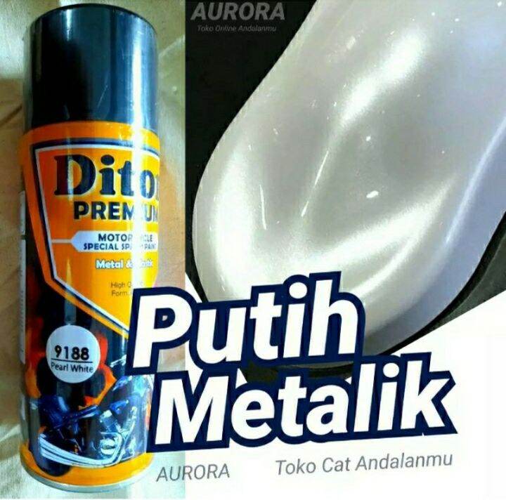 (JAWA-BALI) Cat Pilok Pylox Diton Premium 9188 Pearl White Putih Metalik Mutiara 400ml Mengkilap ...