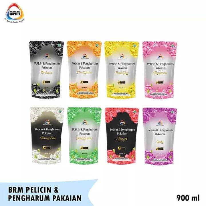 BRM pewangi dan pelembut pakaian kemasan isi ulang 900 ml | Lazada Indonesia