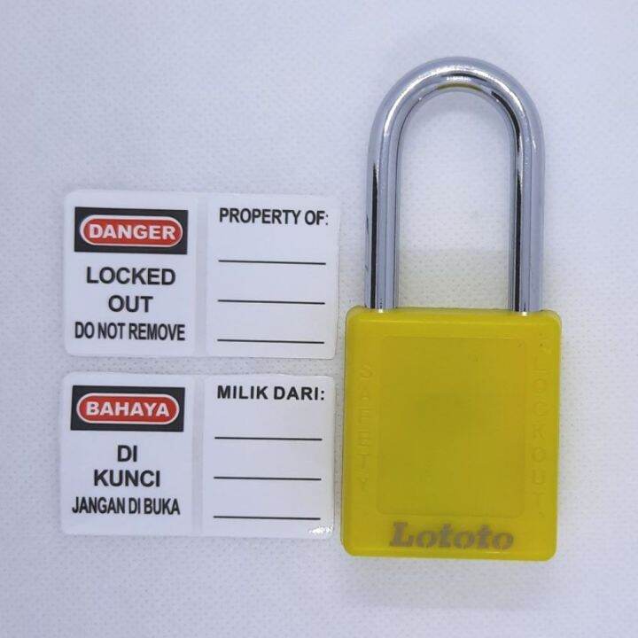 Gembok Safety Loto Padlock Safety Lockout Tagout LOTOTO L410 Kuning | Lazada Indonesia