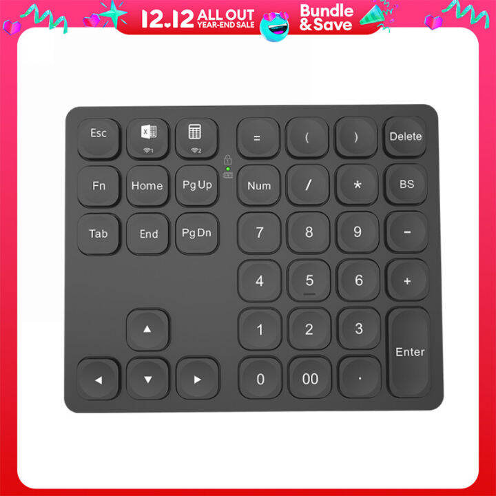 Jomaa 36keys Bluetooth Numeric Keypad Wireless Rechargeable Numpad Keyboard Portable Number 