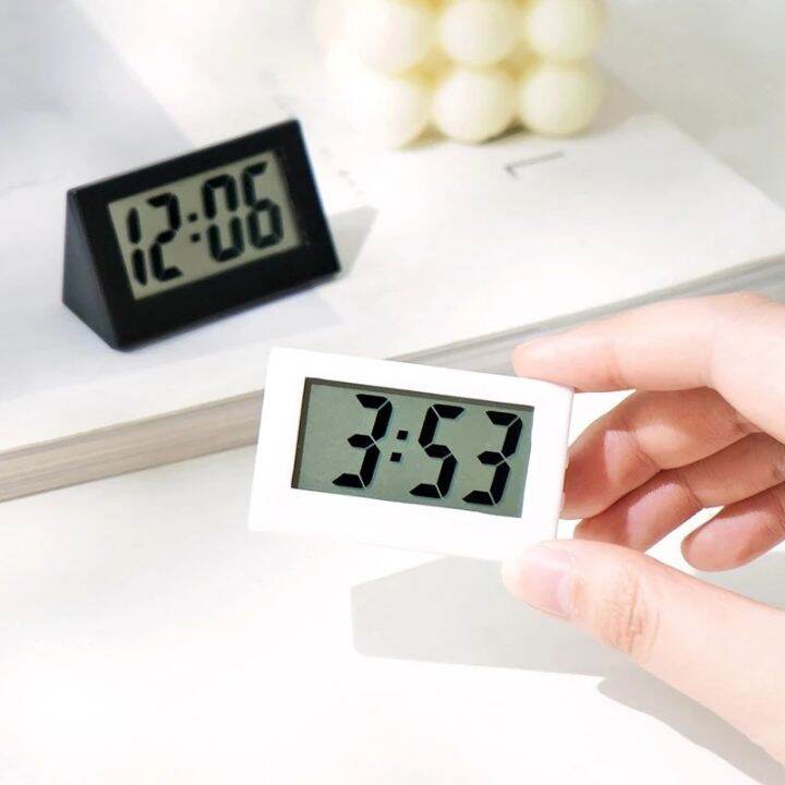 Digital Clock Desktop MIni LCD Digital Desktop Battery Operated Time ...