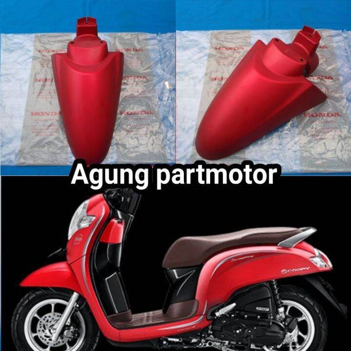 spakbor depan scoopy f1 new k93 ring 12 warna merah doof | Lazada Indonesia