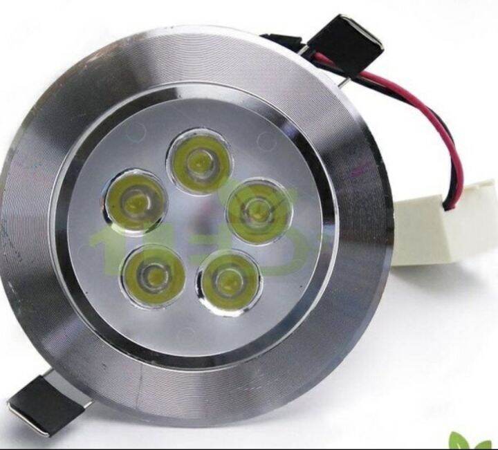 Lampu led downlight 5 watt 5 mata / lampu led plafon tanam inbow 5 watt ...