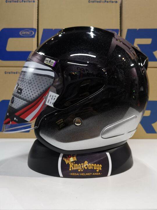 ️ KingzGarage ⬅️ Helmet ARC Ritz Two Tone Silver Raya Edition | Lazada