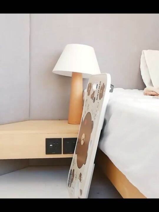 Vovova Mini Desk Study Bed Table With Cup Holder Foldable Wooden ...