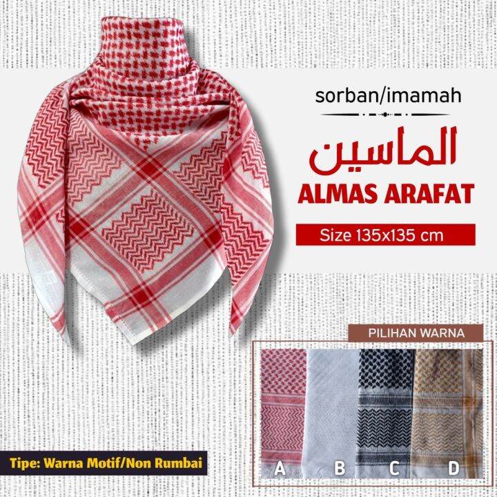 IMAMAH SORBAN NON RUMBAI MERAH PUTIH IMPORT ORIGINAL | Lazada Indonesia