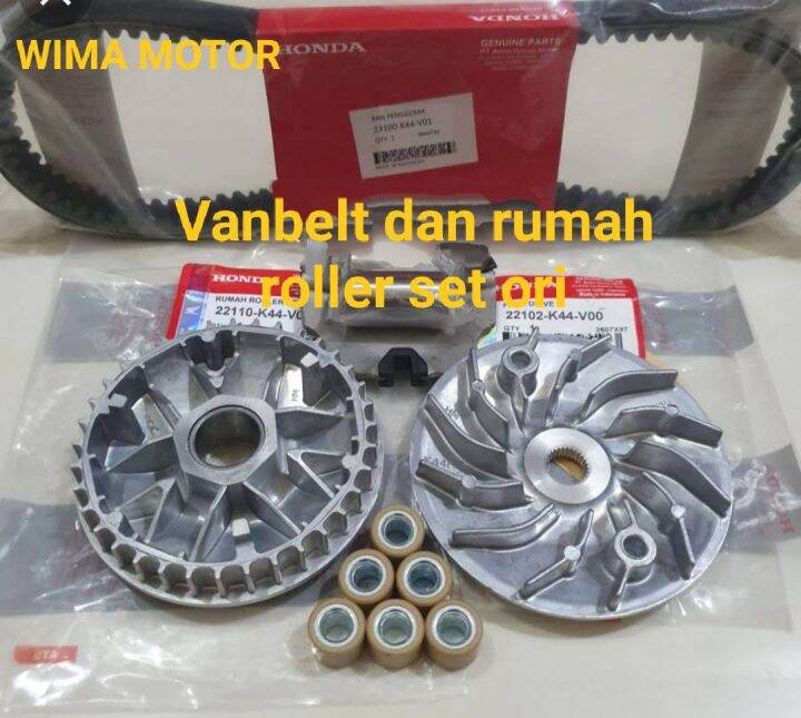rumah roller set dan roller serta vanbelt nya..komplit tinggal pasang ...