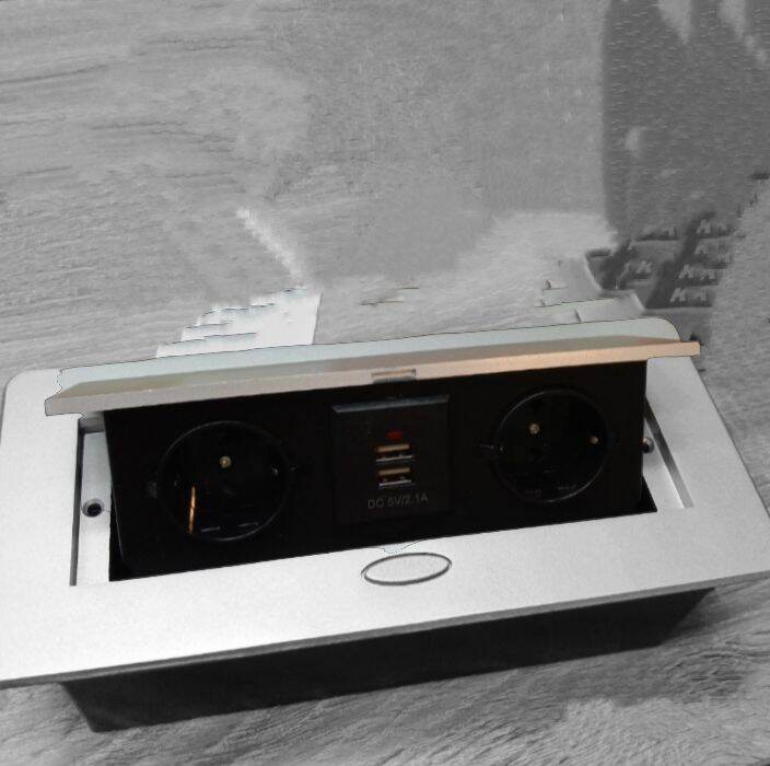 STOP KONTAK MEJA MEETING TANAM MULTI HDMI VGA | Lazada Indonesia