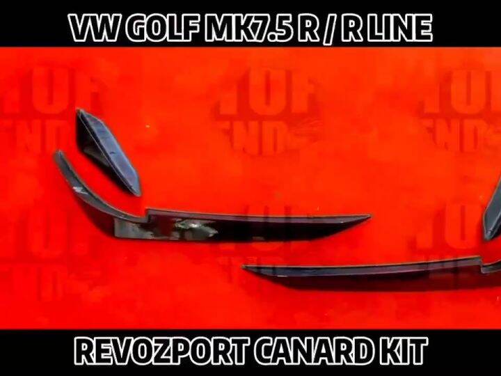 VOLKSWAGEN GOLF MK7.5 GOLF R MK7.5 GOLF R LINE CANARD FINS BUMPER WING ...