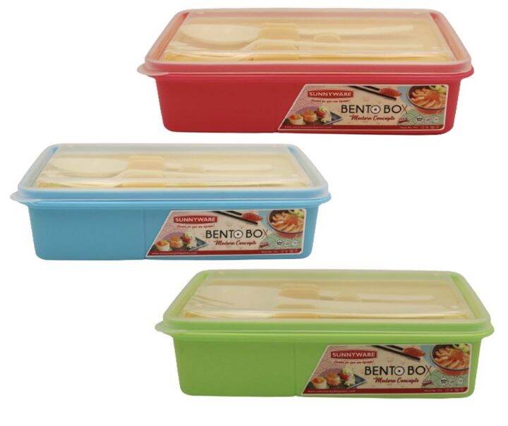 Sunnyware Lunch box Bento box with spoon and fork | Lazada PH