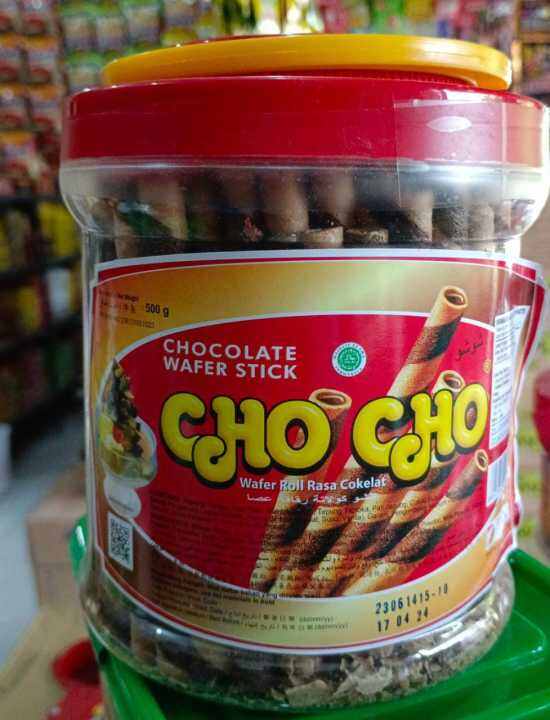 Cho Cho wafer stick coklat jumbo astor dolpin kue kaleng lebaran enak ...