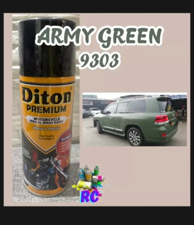 Pilox Diton Premium ARMY GREEN 9303 400cc Cat Semprot Army Hijau Pilok ...