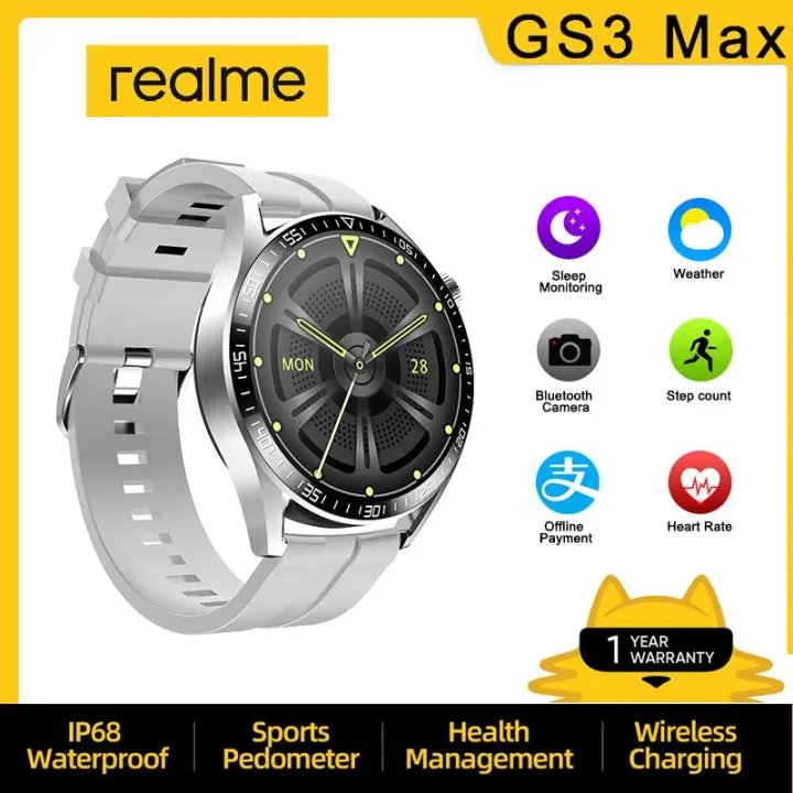Realme GS3 Max Smart watch 1.35-inch HD Round Screen Sleep monitoring Heart rate for Android IOS ...