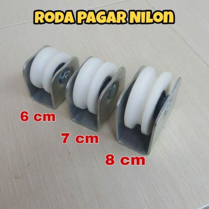 RODA PAGAR NILON RODA PINTU GERBANG (BEARING BARU) RODA NILON PAGAR ...