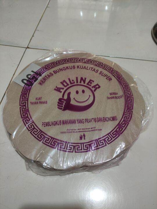 kertas nasi Coklat bunga / kertas nasi bulat / kertas Bungkus isi 150 ...