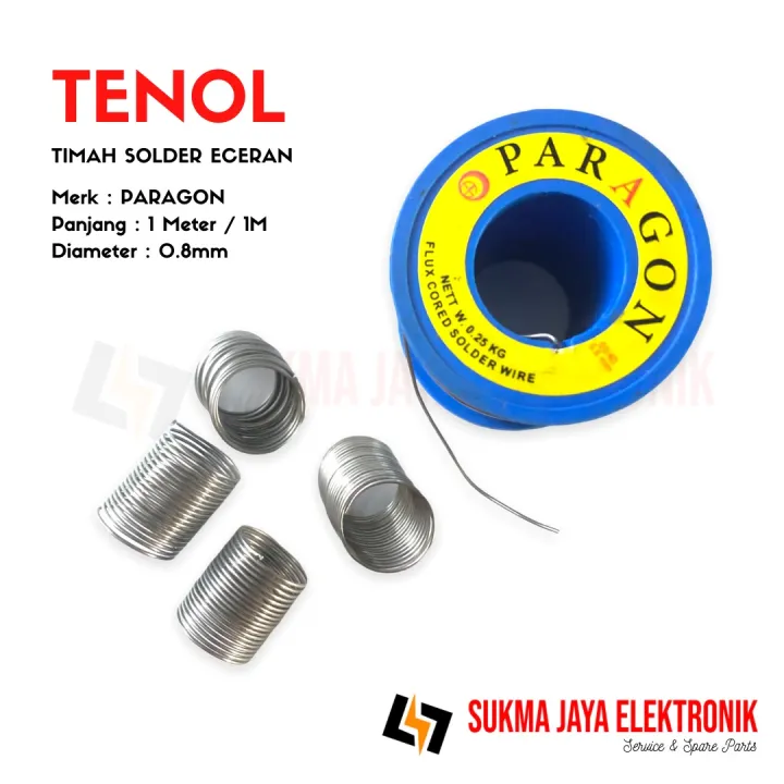 TENOL PARAGON 1 Meter Ecer Timah Solder Eceran 1M | Lazada Indonesia
