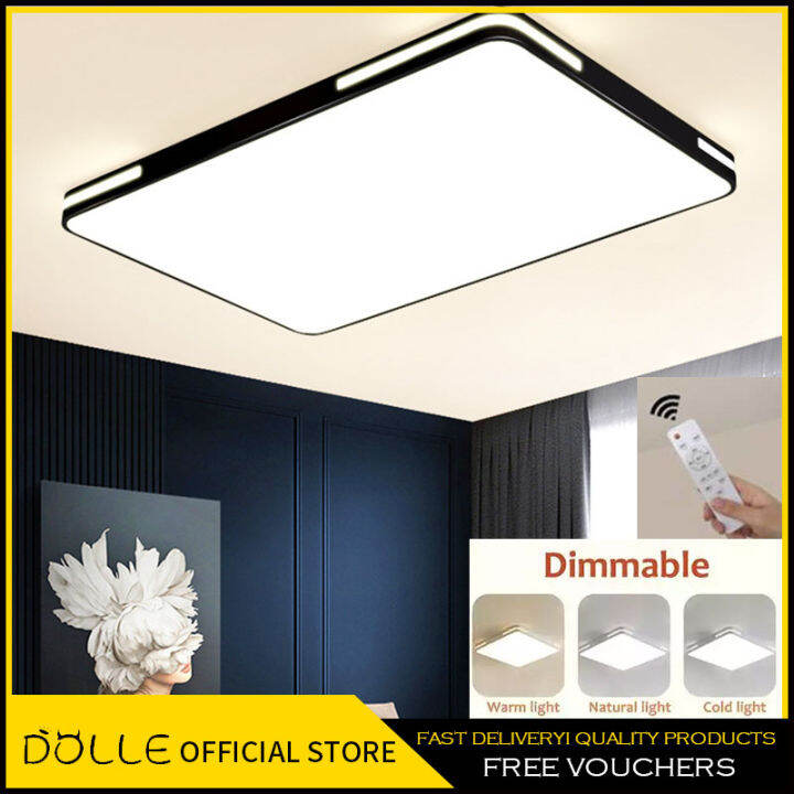 24 Hours Ship】DOLLE Led Ceiling Modern Simple Dimmer Decorative Led ...