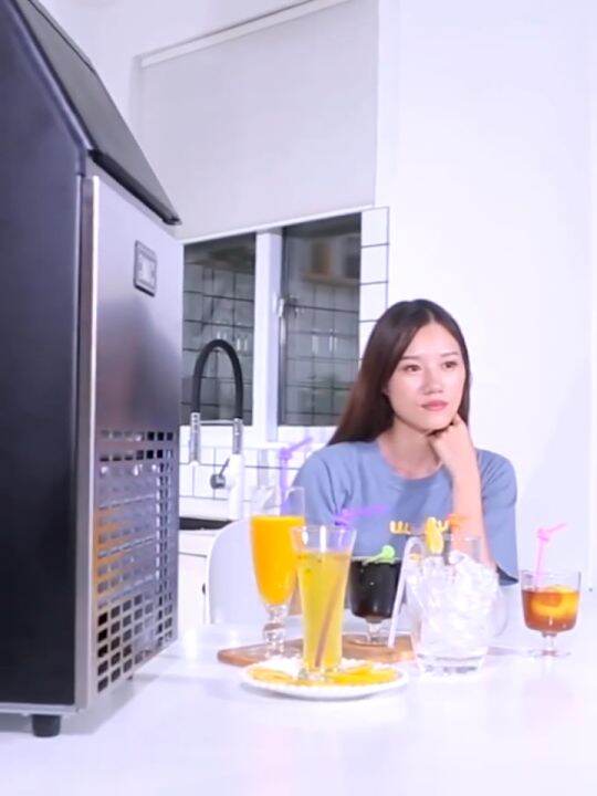 Hicon เครื่องทำน้ำแข็ง แถมเครื่องกรองน้ำ 55/68/80 kg ตั้งเวลาได้ เครื่อผลิตน้ำแข็ง ตู้ทำน้ำแข็ง ...