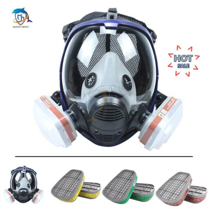 15/17 in 1 chemical gas mask 6800 dust respirator paint insecticide ...