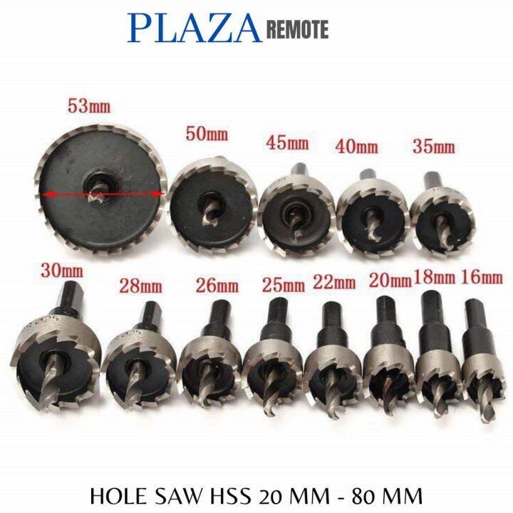MATA BOR BESI HOLE SAW HSS TITANIUM DRILL BIT BESI METAL CARBIDE 22 MM ...