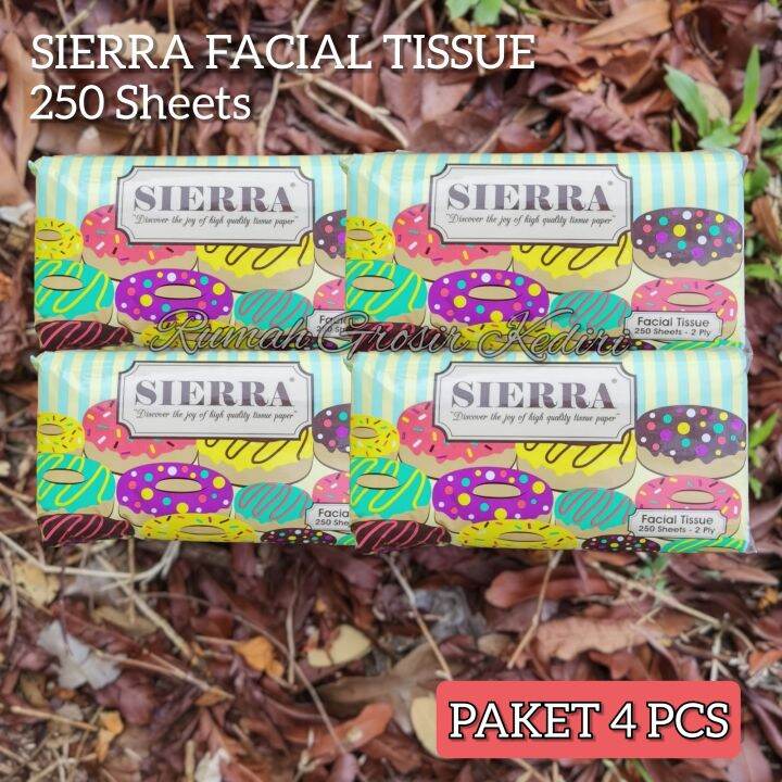 Tissue Tisu SIERRA 250 Sheets 2ply Kering Lembut (Paket 4 PCS) | Lazada ...