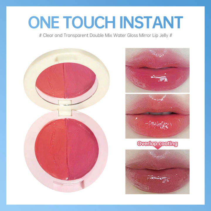 F.six Moisturizing Two-color Lipstick Plate Water Gloss Mirror Surface ...
