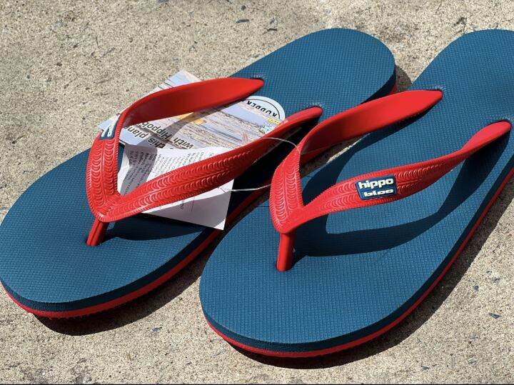 รองเท้าแตะหูหนีบHippobloo สี red-turkoi limited edition | Lazada.co.th