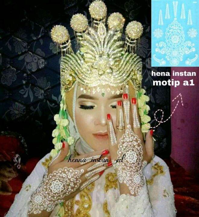 HENNA INSTAN WHITE A1 / HENA INSTAN PENGANTIN / HENA TATO / HENA TEMPEL ...