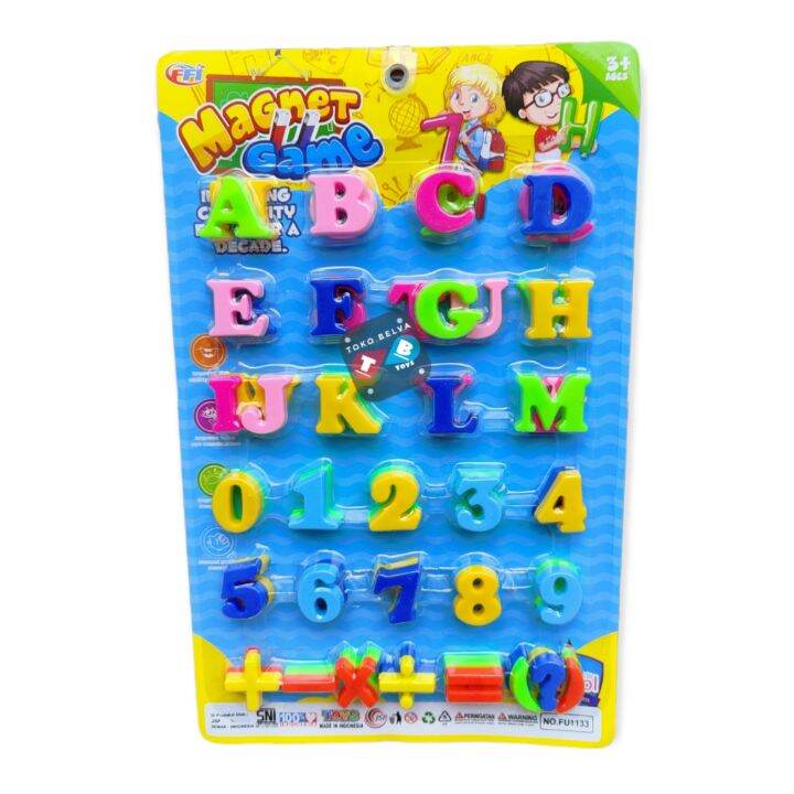 Mainan Edukatif anak Huruf Angka Tempel / Magnet / Kulkas | Lazada ...