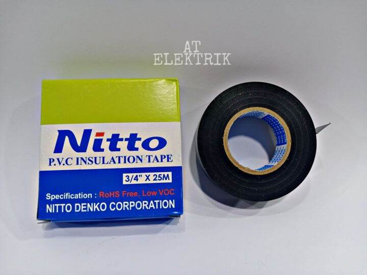 Isolasi NITTO Hitam dan Warna / Lem Kabel / Lakban Listrik / Isolasi ...