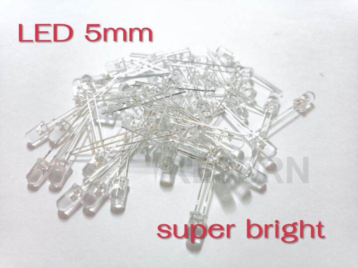 LED 5mm super bright หลอดทำป้ายไฟ งานไฟตกแต่ง ขายเป็นชุด 20หลอด 50หลอด ...