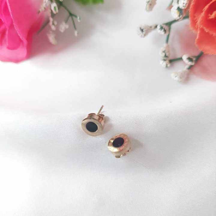 Anting Bulgari Permata Hitam Anting Stud Permata Hitam Anti Karat Dan ...