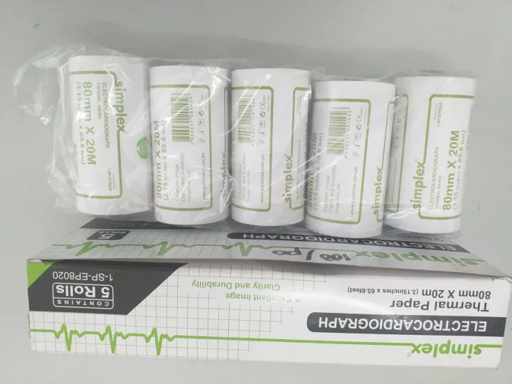 electrocardiograph thermal paper ( ECG paper ) 80mmx20m ( 3.15 inches ...