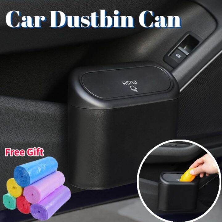 Portable Car Trash Bin Universal Auto Garbage Container Mini Hanging ...