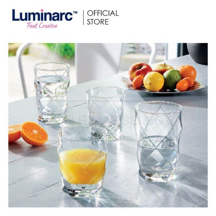 LUMINARC GELAS/TUMBLER/MUG/GELAS AIR 6 PCS LOUVRE HIGHBALL (N1807) | Lazada