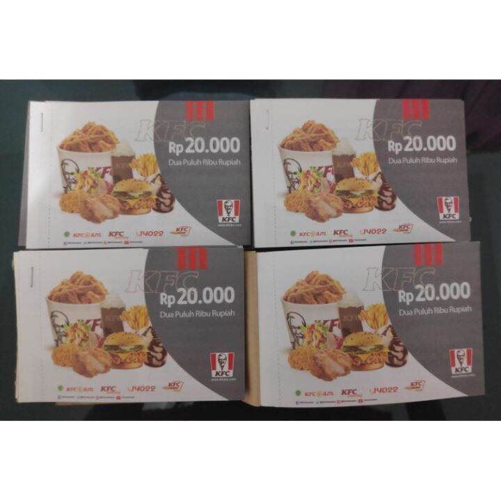 Voucher KFC 20k isi 400pcs | Lazada Indonesia