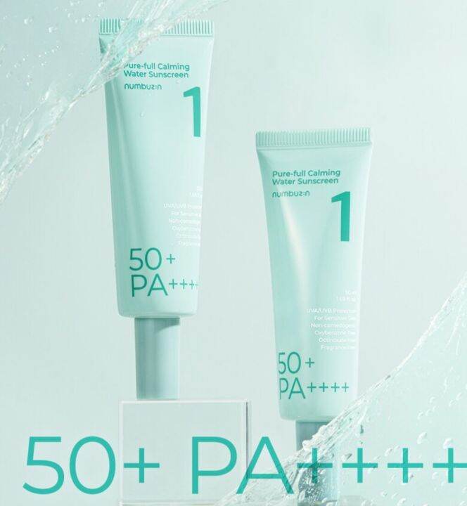 พร้อมส่ง New! Numbuzin No.1 Pure-full calming water sunscreen SPF50+ PA ...