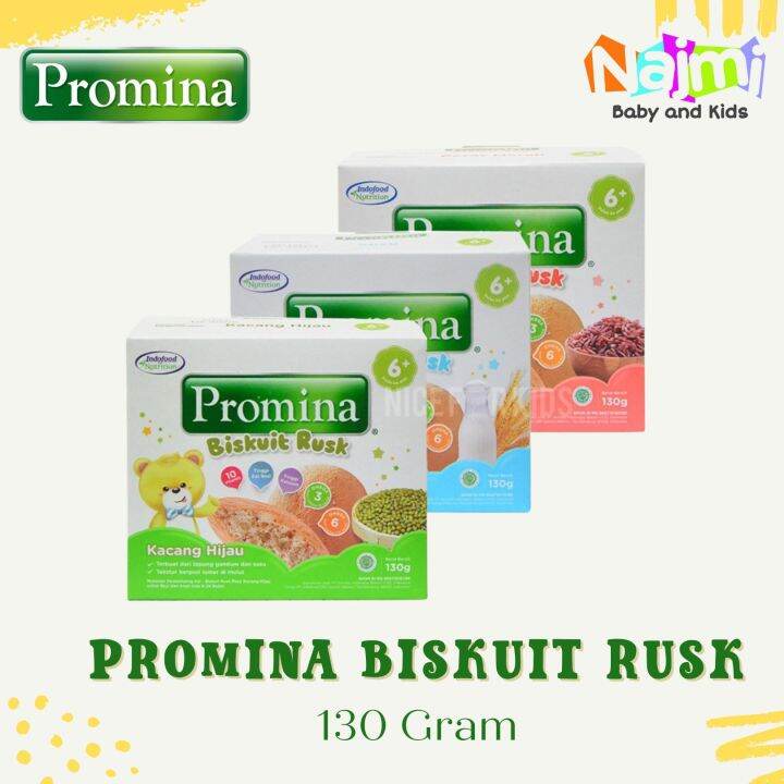 (Free Packing) Snack MPASI Bayi Promina Biskuit Rusk 130gr Rasa Susu ...