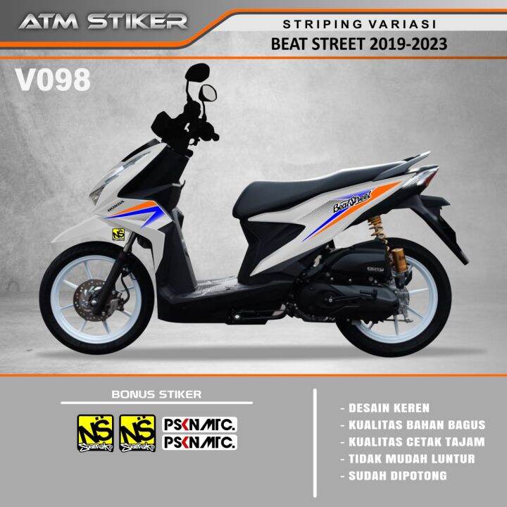 Stiker striping variasi honda beat street tahun 2019-2022 | Lazada ...