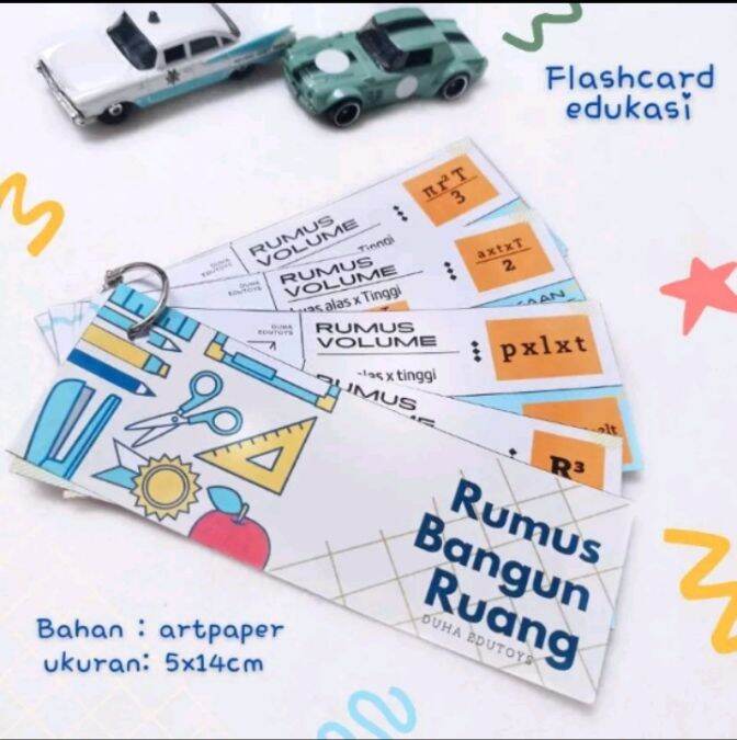 Flashcard rumus bangun ruang / Flashcard matematika / Alat bantu ...
