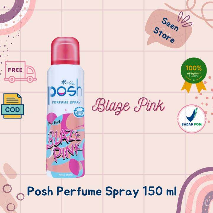 Posh Body Spray Perfumed Blaze Pink 150 Ml | Lazada Indonesia