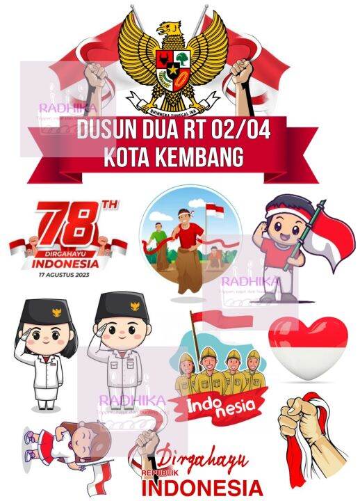 Topper hiasan kue tumpeng kemerdekaan hut ri 17 agustus | Lazada Indonesia