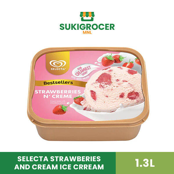 Selecta Strawberies and Cream Ice Cream 1.3L | Lazada PH