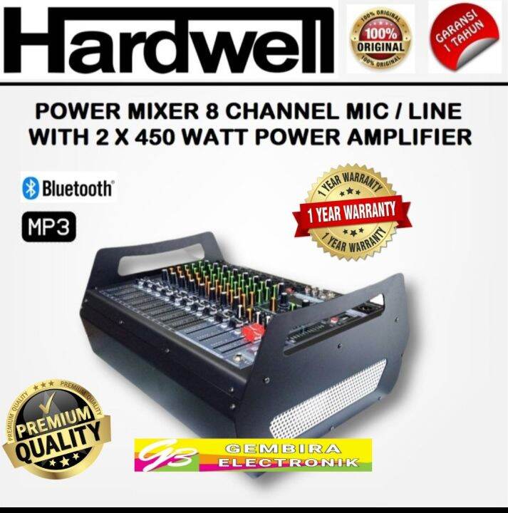 Power Mixer Hardwell 8 Channel 900 watt Original Garansi Resmi | Lazada ...
