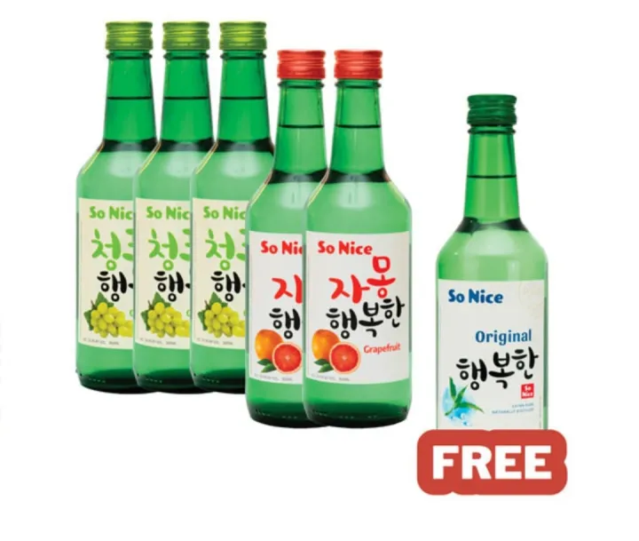 So Nice Assorted Flavor Get 1 Free So Nice Soju Orig.360ML x 6S | Lazada PH