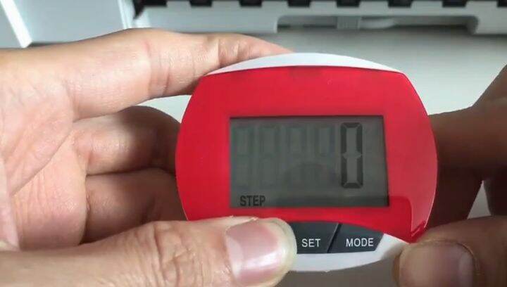 เครื่องวัดจำนวนก้าวเรียบง่ายจอแสดงผล LCD 3D เดินเครื่องวัดก้าวเดิน ...